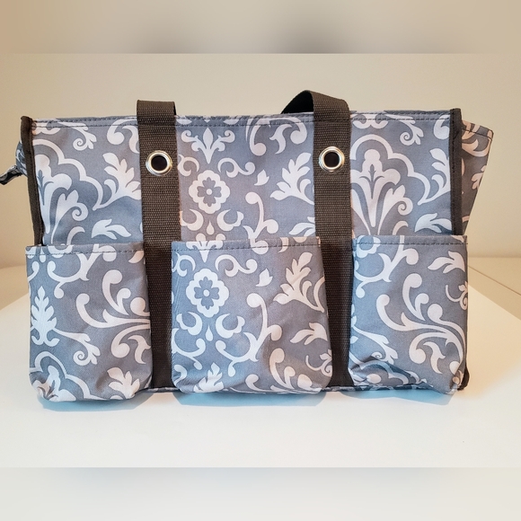 thirty-one | Bags | Thirty One Zip Top Organizing Utility Tote Parisian ...